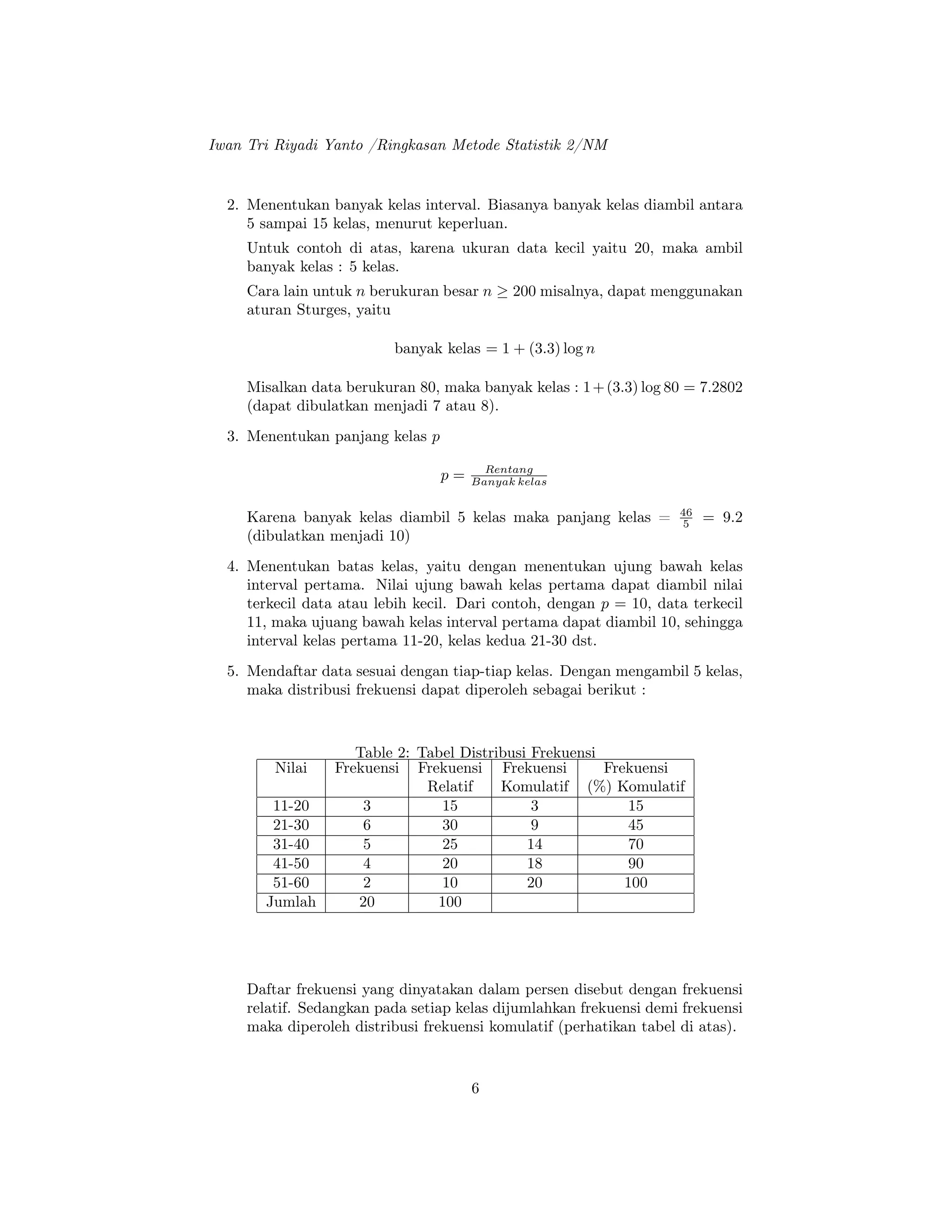Metode statistik 1 modul 2013 | PDF