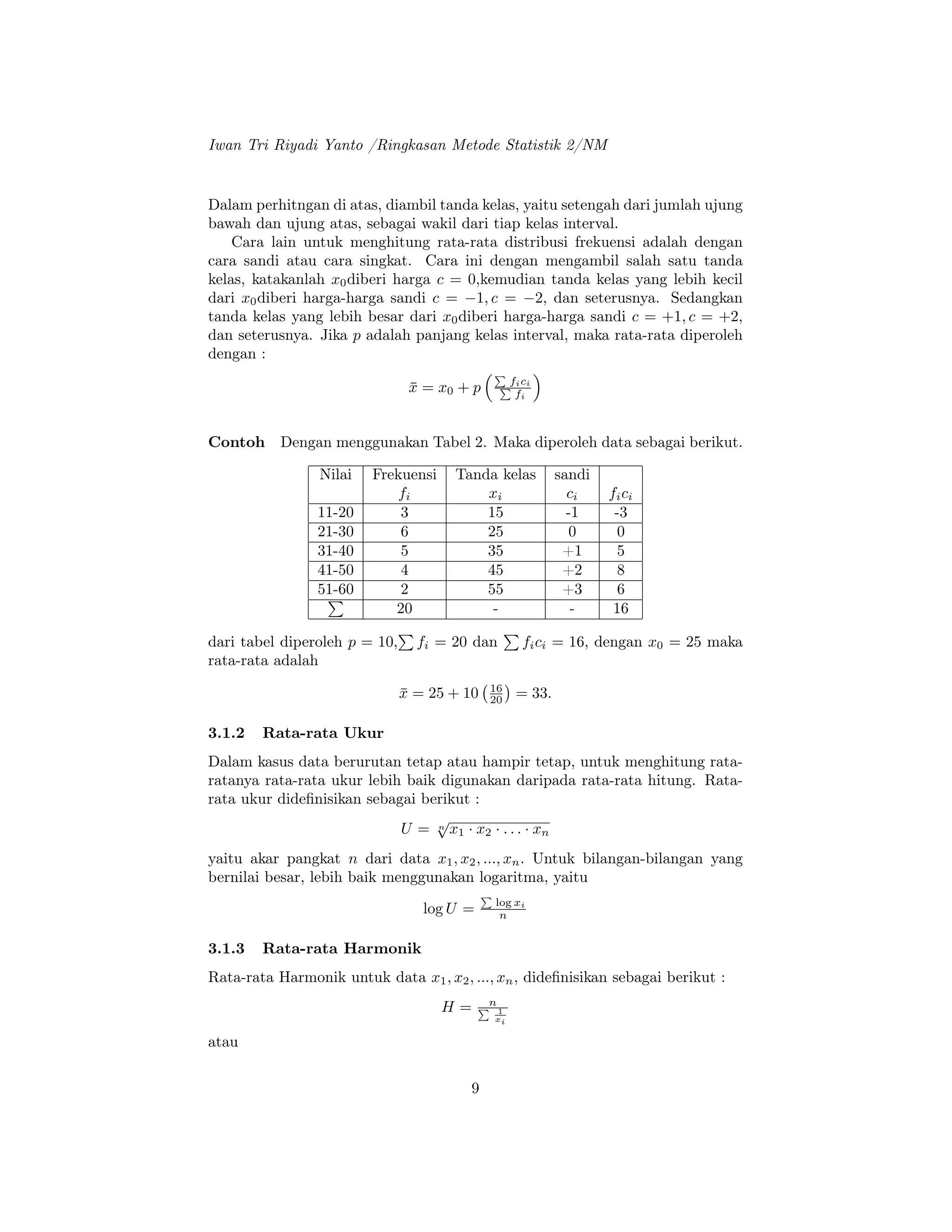 Metode statistik 1 modul 2013 | PDF