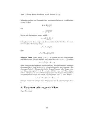 Metode statistik 1 modul 2013 | PDF