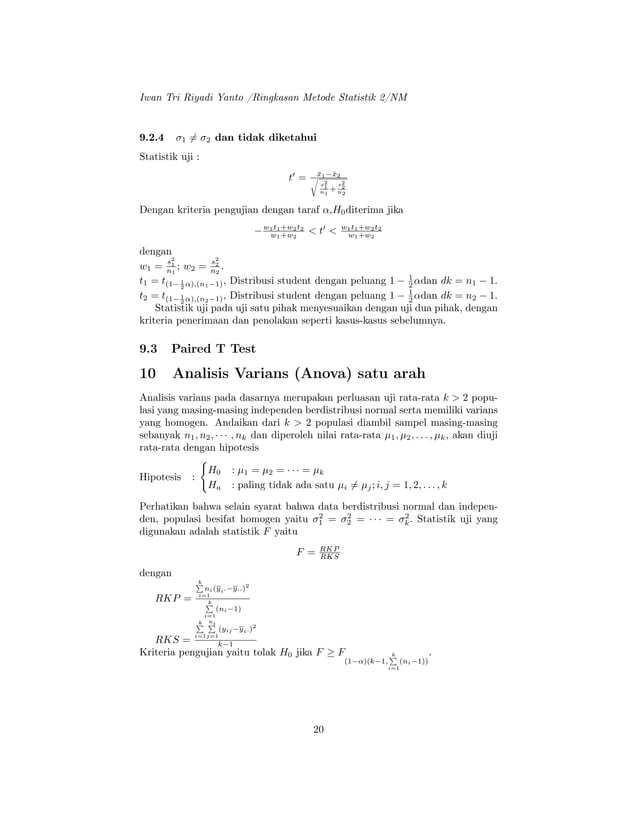 Metode statistik 1 modul 2013 | PDF