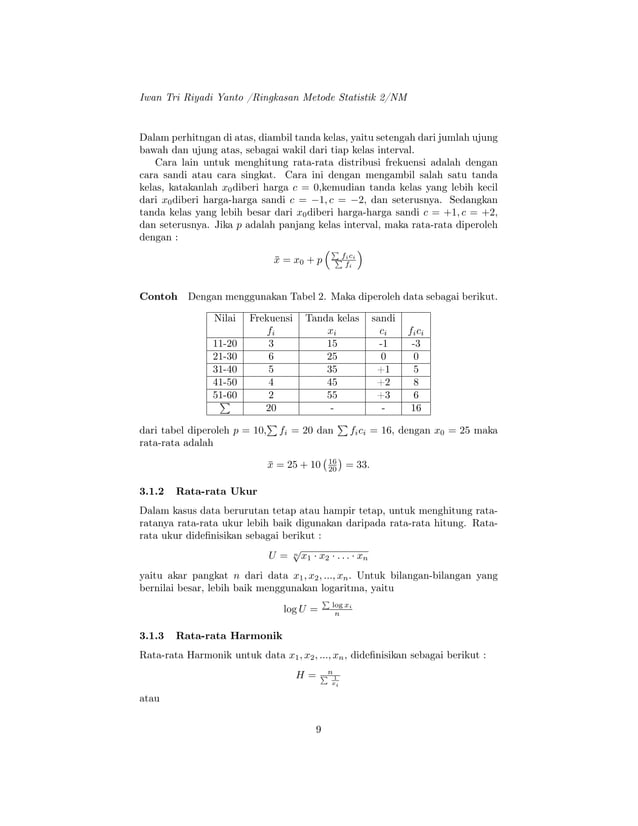 Metode statistik 1 modul 2013 | PDF