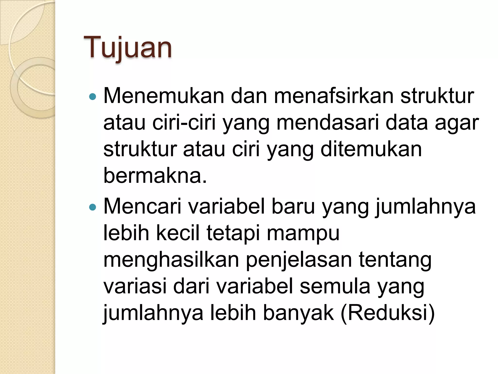 Metode statistik multivariat | PPTX