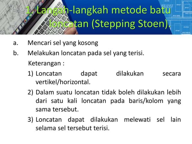 Metode stepping stone | PPTX