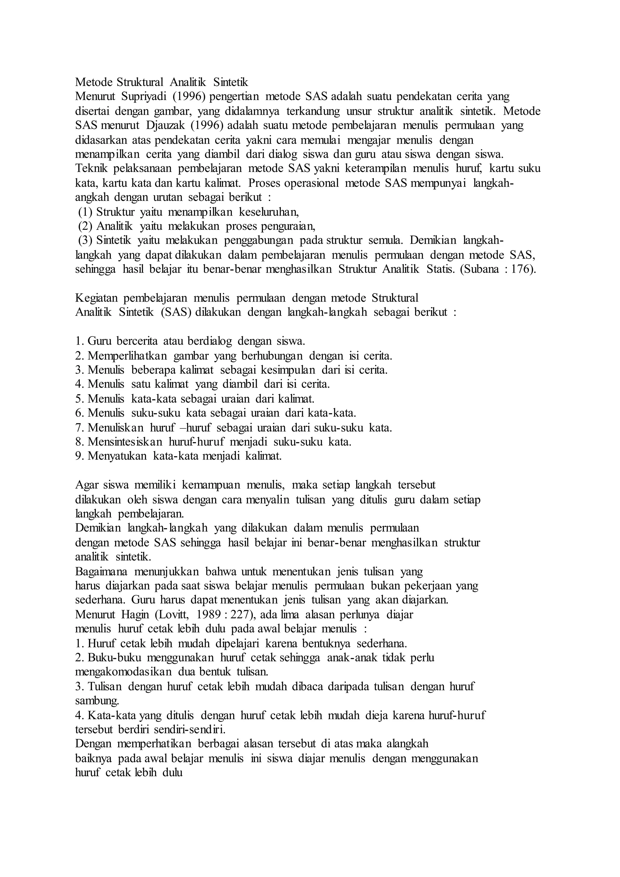 Metode struktural analitik sintetik | DOCX
