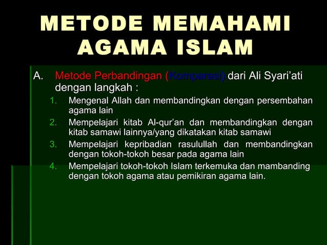 Metode studi islam | PPT