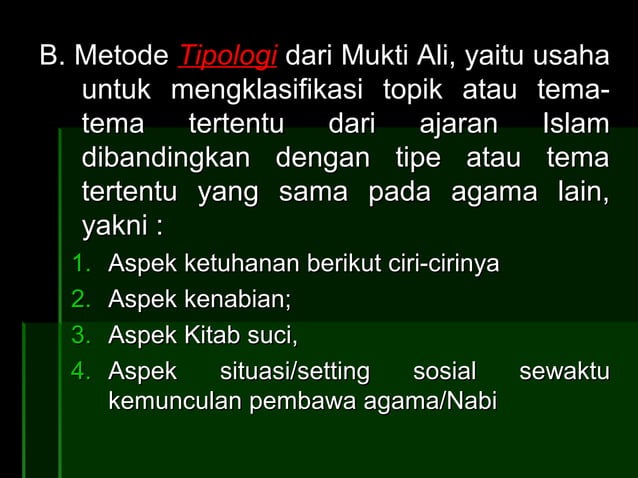 Metode studi islam | PPT
