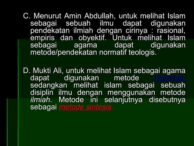 Metode studi islam | PPT