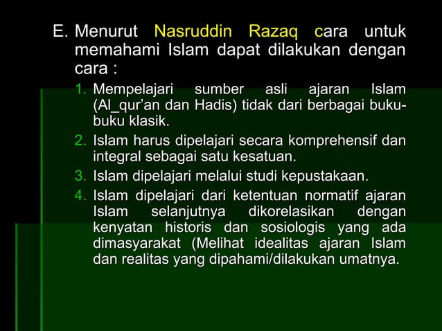 Metode studi islam | PPT