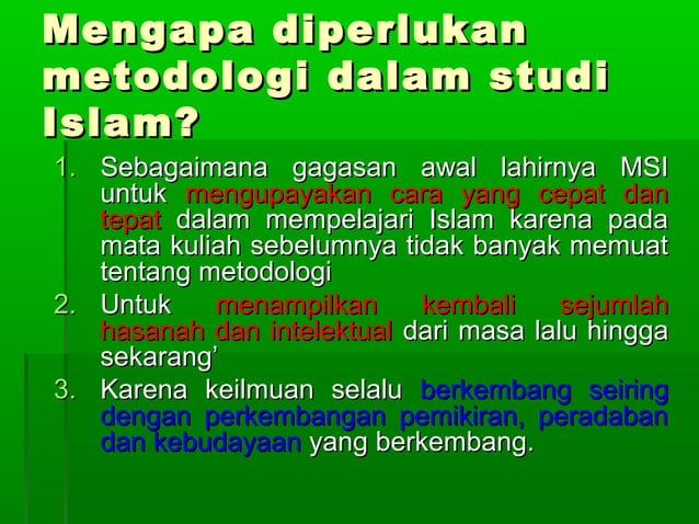 Metode studi islam | PPT