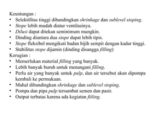 Metode penambangan under ground mining 1 | PPTX