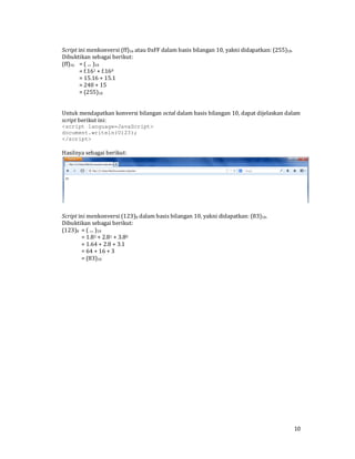 Metode dan Teknik Konversi Basis bilangan | PDF