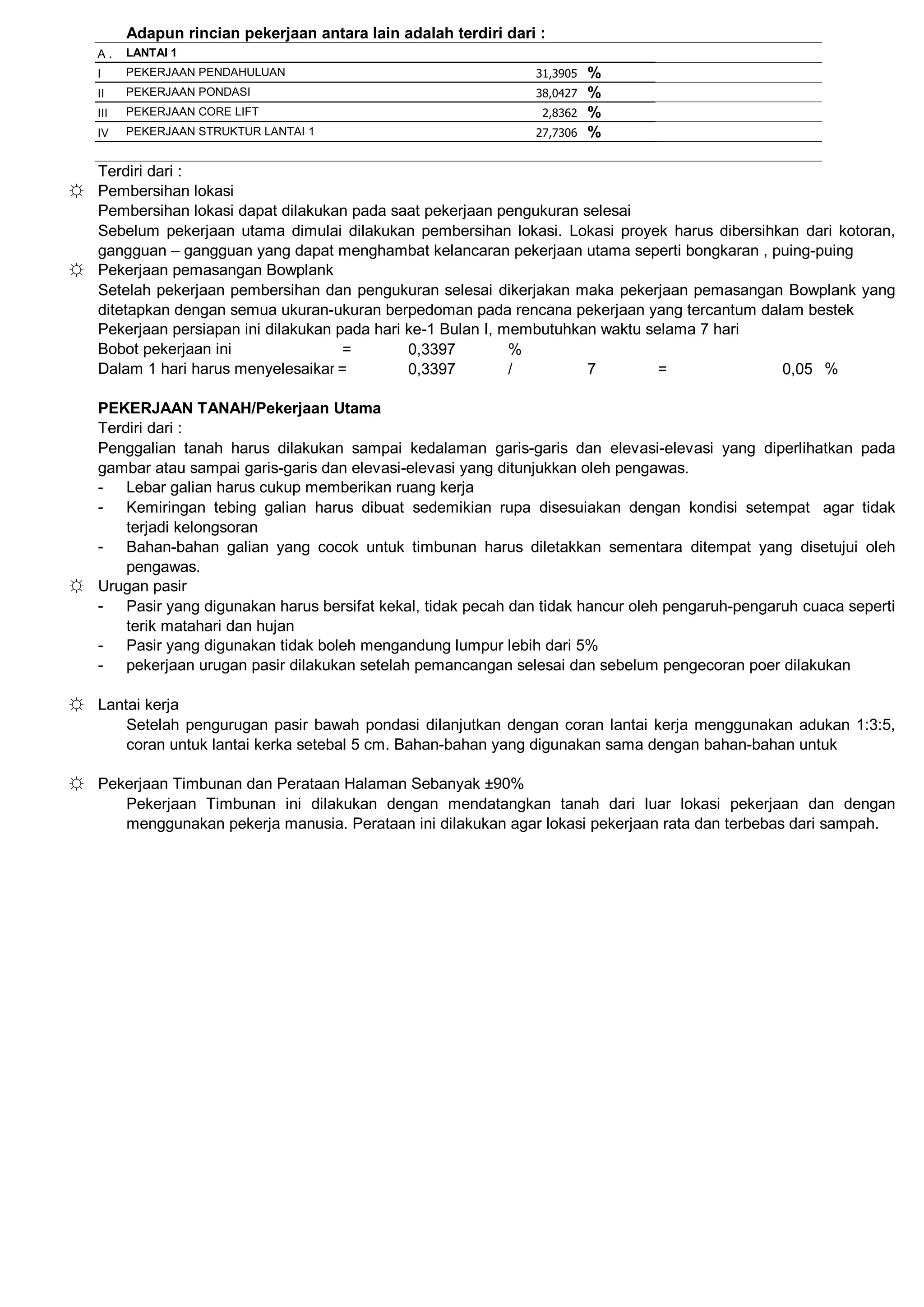 Metode teknis dan flow chart of work | PDF