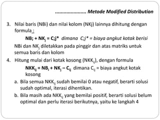 Metode transportasi | PPTX