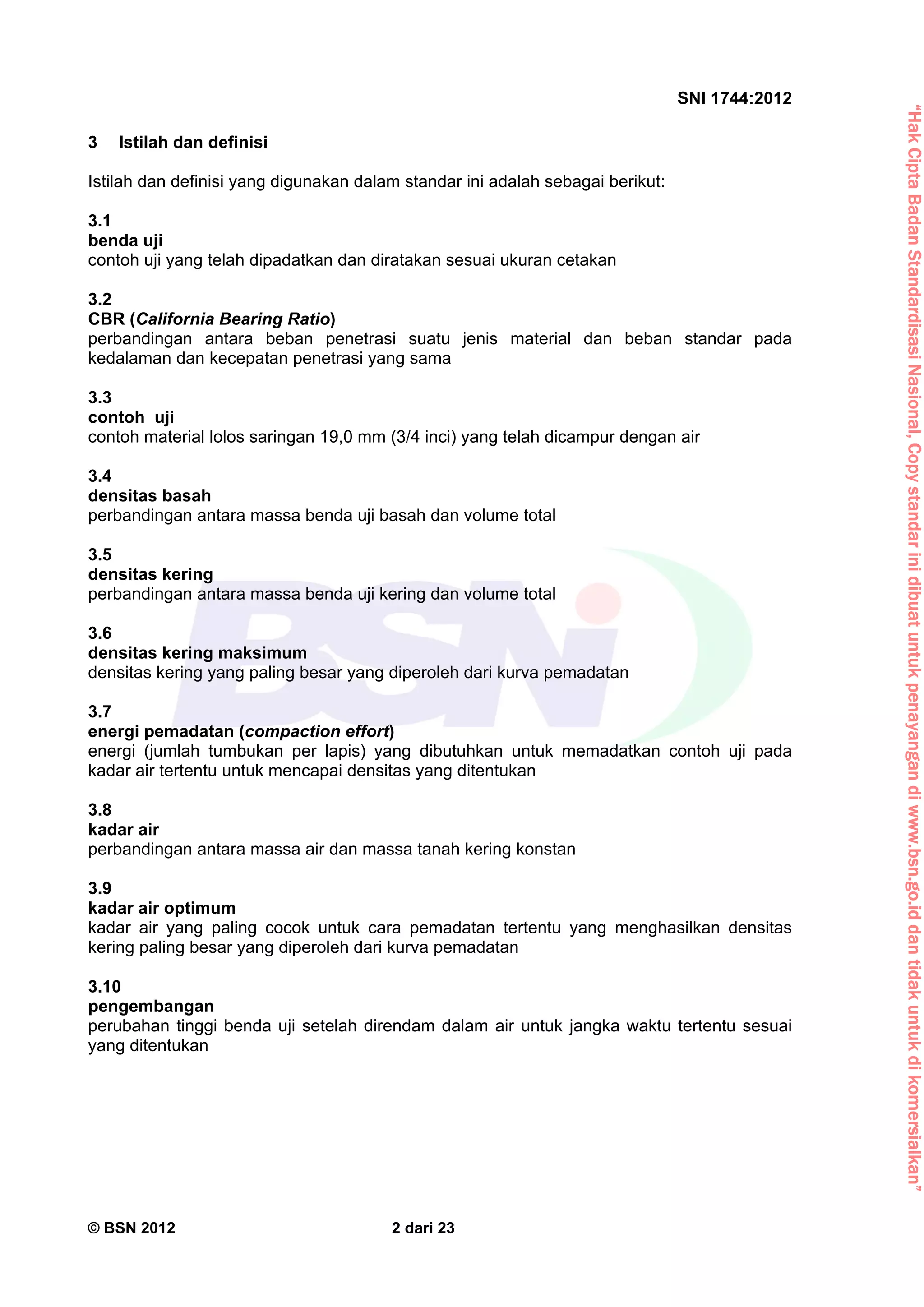 Metode uji cbr laboratorium | PDF