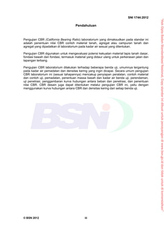 Metode uji cbr laboratorium | PDF