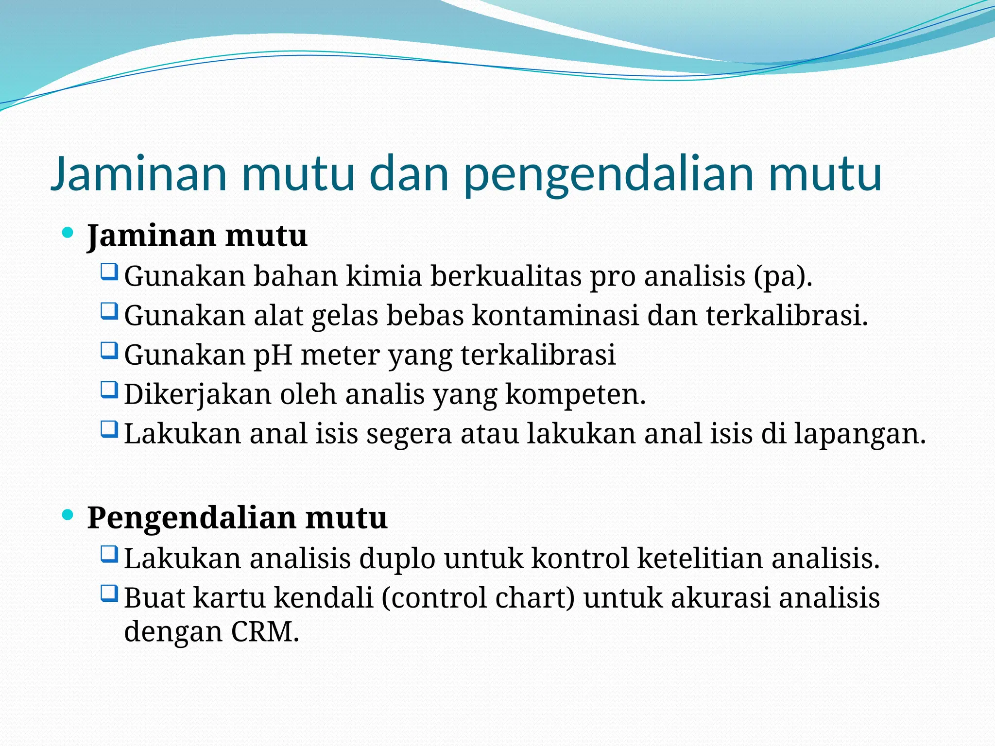 Metode Uji Derajat Keasaman (pH) dengan SNI | PPTX