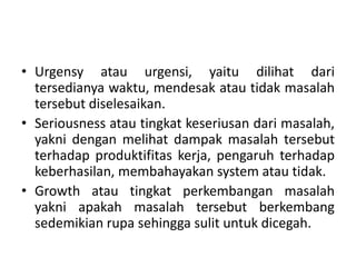 Metode usg urgensi_seriousness_growth | PPTX