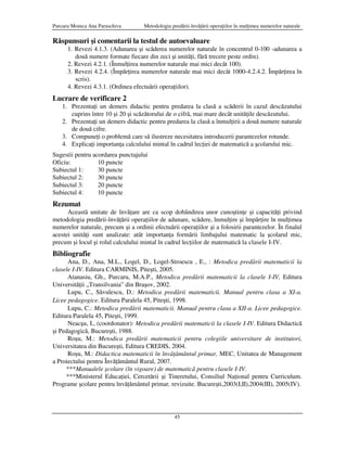 Metodica predarii matematicii_si_aritmetice | PDF