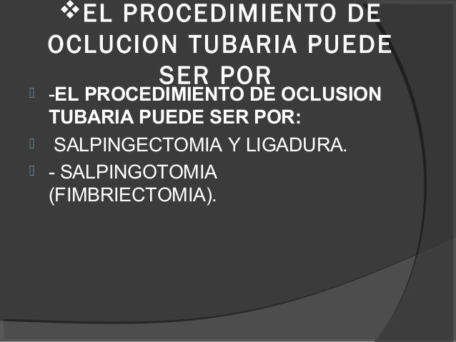 Metodo anticonceptivo otb