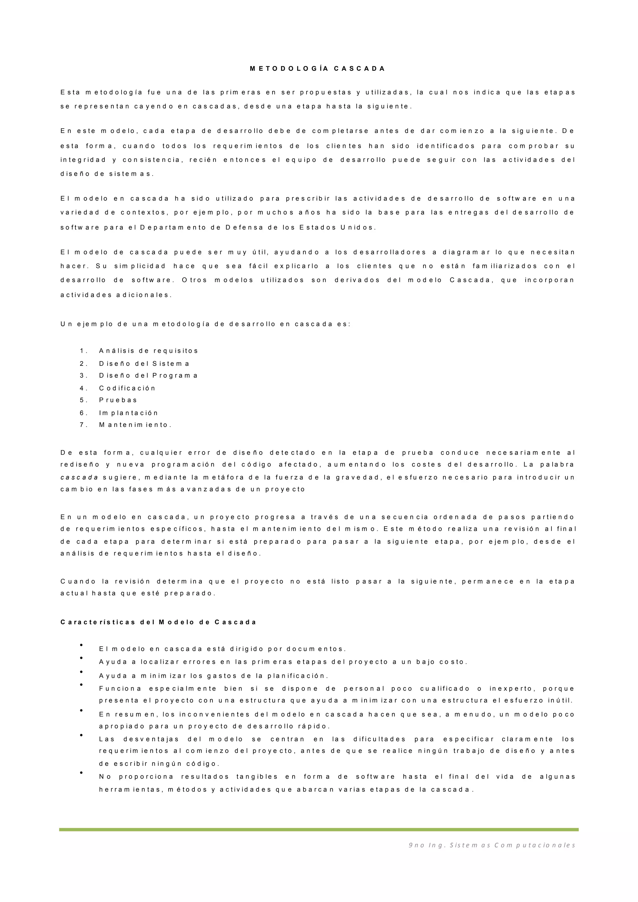 Metodo cascada | PDF