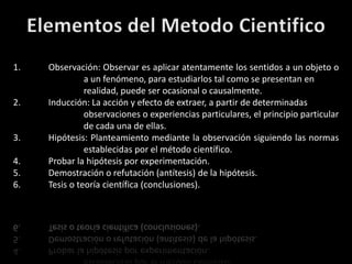 Metodo cientifico e investigacion cientifica | PPTX