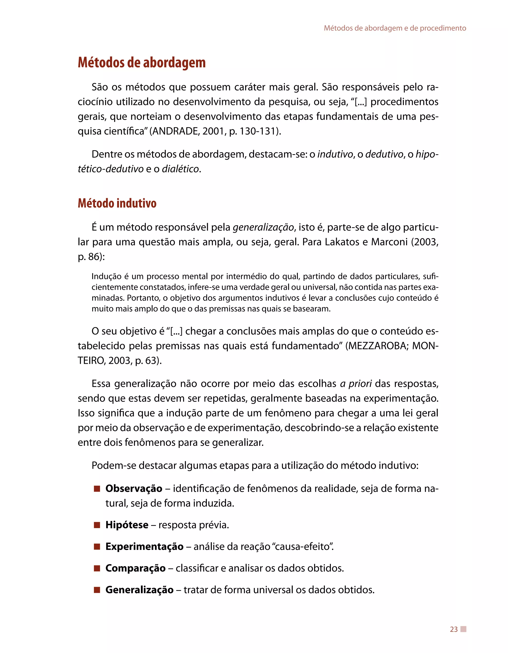 Metodo de abordagem e procedimento | PDF