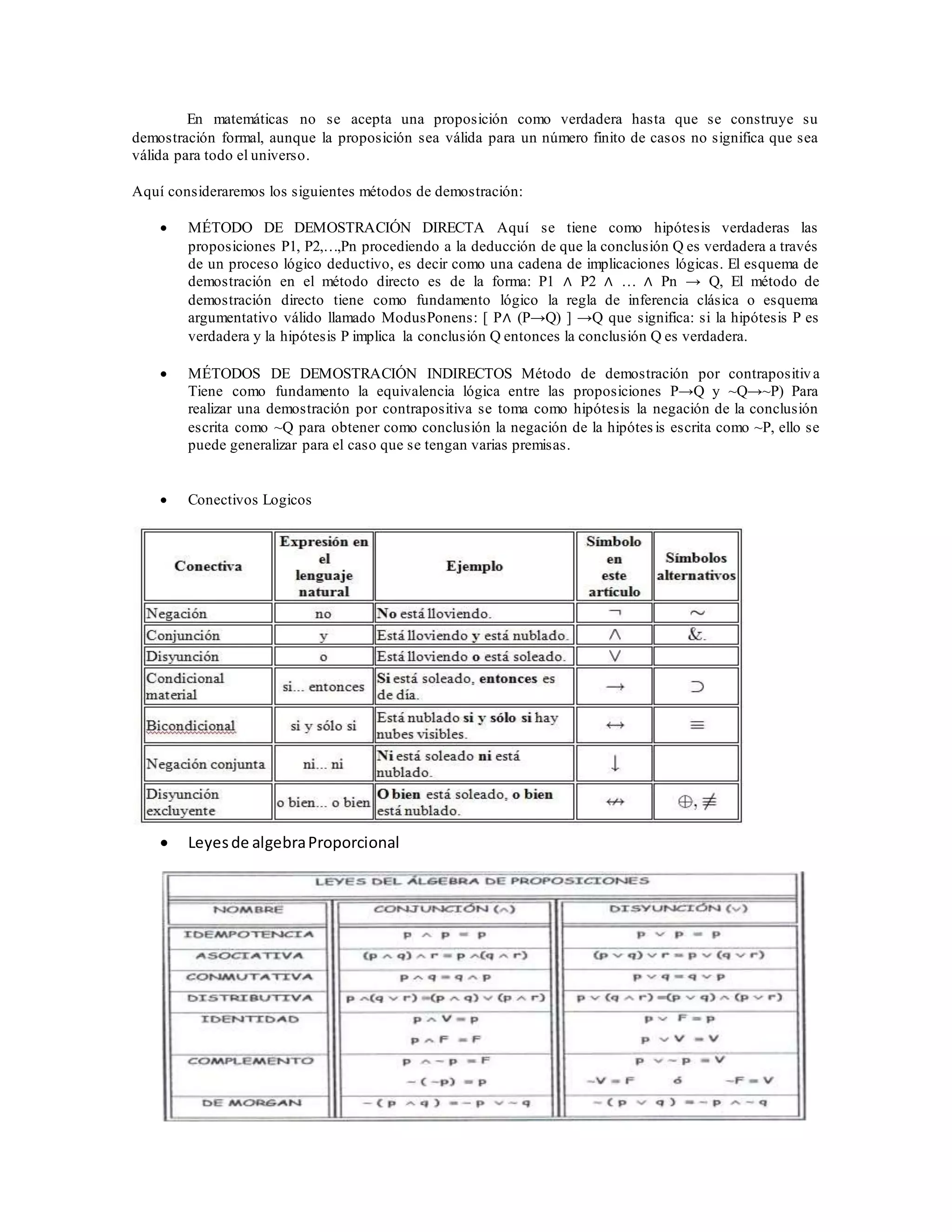 Metodo de demostracion directa e indirecta | PDF