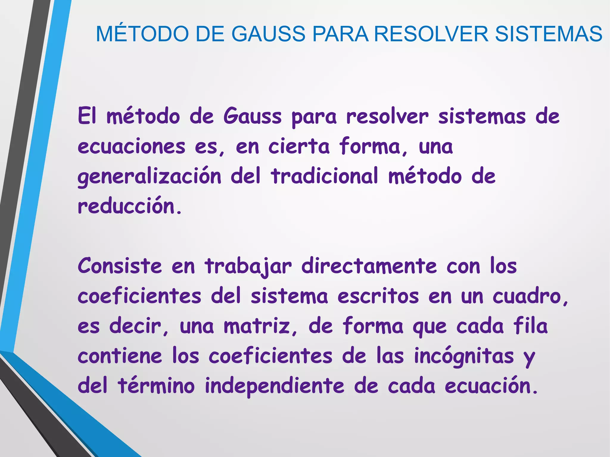 Metodo de gauss | ODP