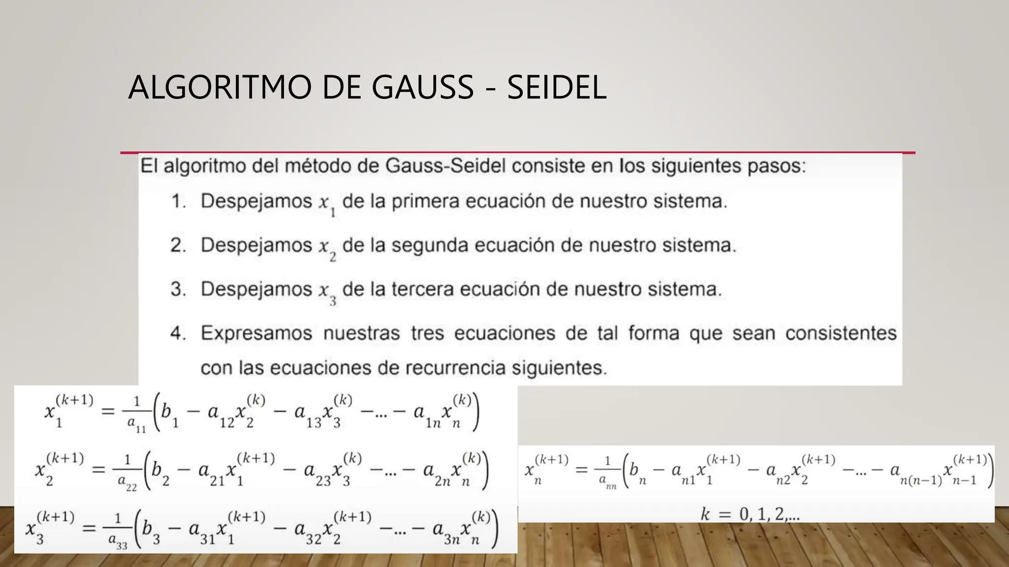Metodo de Gauss - seidel - metodos numericos | PPTX | Science
