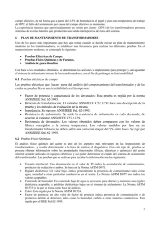 Metodo de pruebas de un transformador | PDF