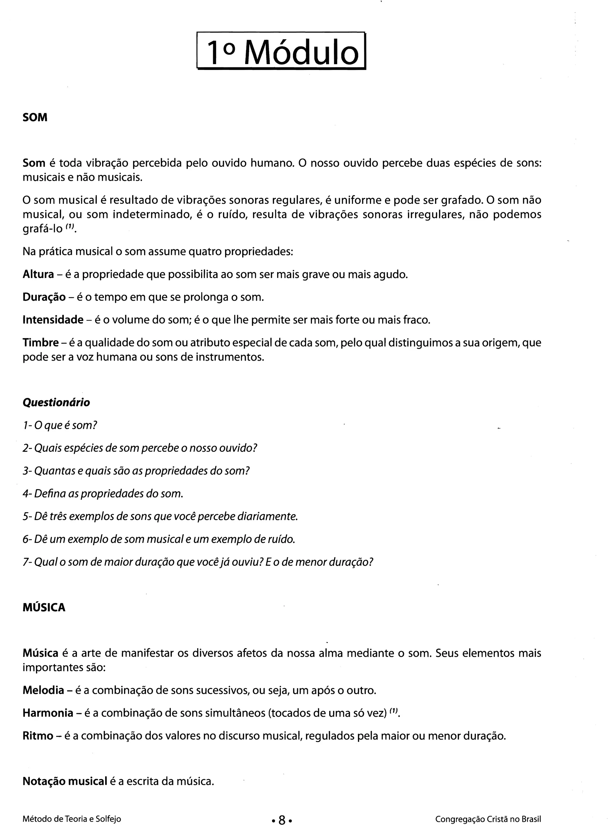 Metodo de teoria musical elementar e solfejo e bona ccb | PDF