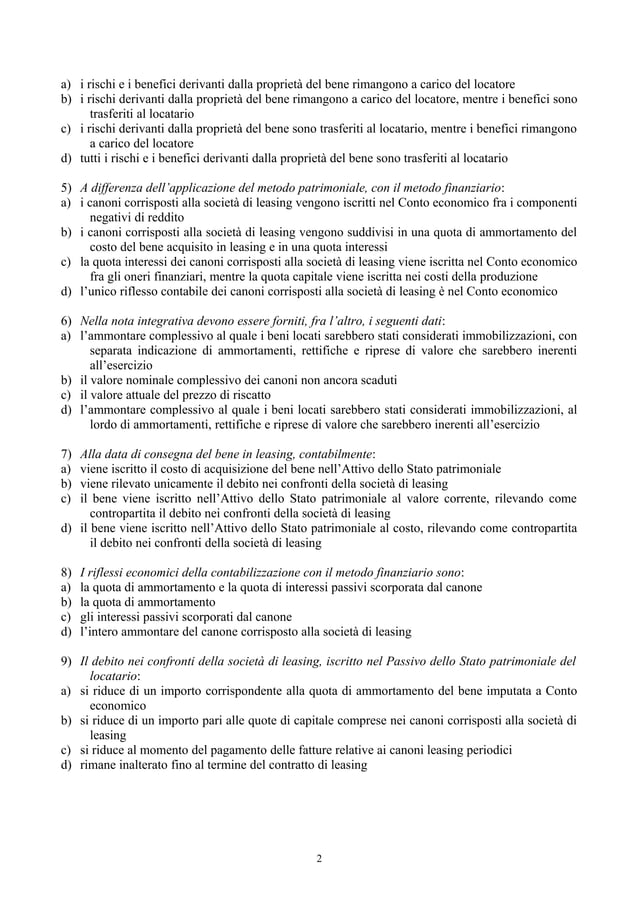 Metodo finanziario contratti leasing word 2402 | DOC | Home Financing ...