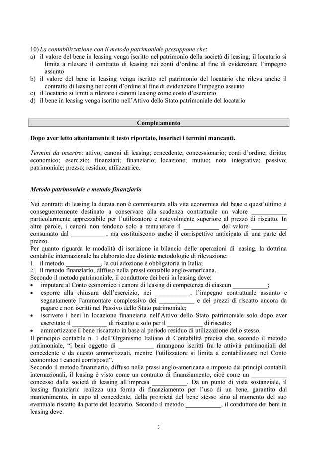 Metodo finanziario contratti leasing word 2402 | DOC | Home Financing ...