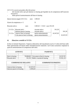 Metodo finanziario contratti leasing word 2402 | DOC | Home Financing ...