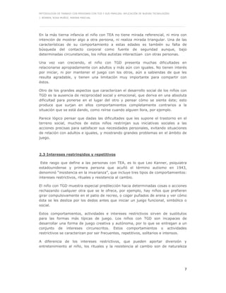 Metodología de trabajo con personas con TGD y sus familias aplicación ...