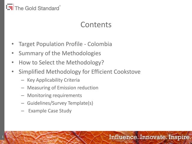 Primer Taller Gold Standard en Colombia: Metodologías GS Estufas ...