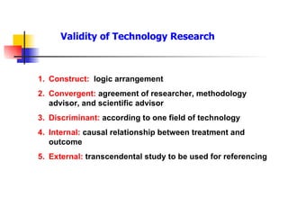 Metodologia De La Investigacion Tecnologica Dos | PPT