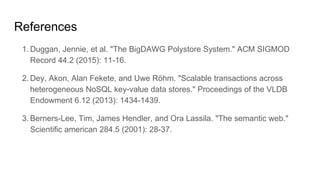 An Approach for RDF-based Semantic Access to NoSQL Repositories | PPTX | Databases | Computer ...