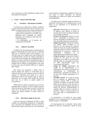 Metodologia Para Seleccion De Sistemas Erp | PDF