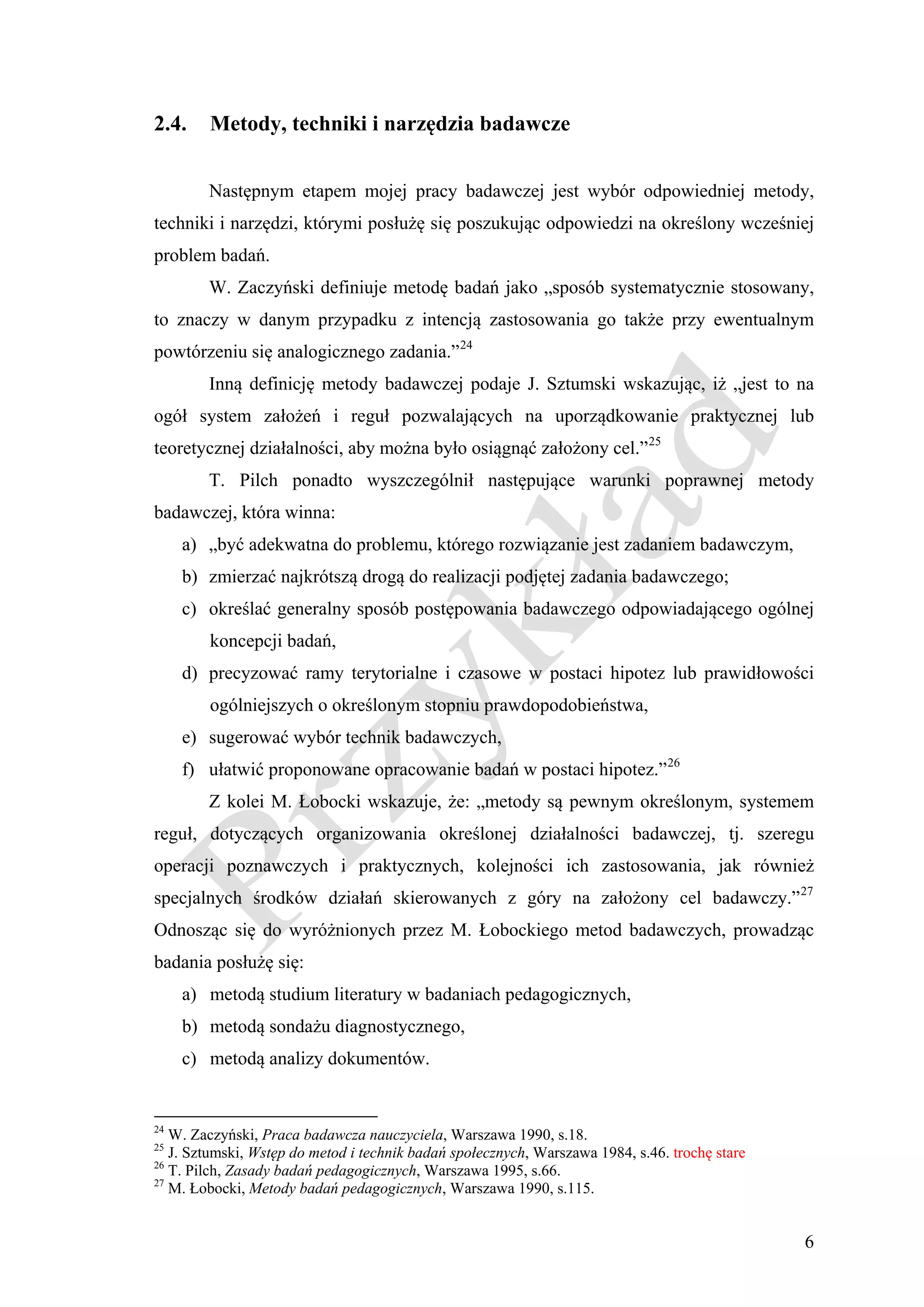 Metodologia badań | PDF