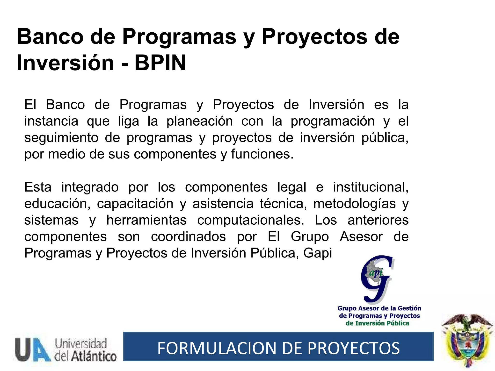 Metodologia Bpin Presentacion Proyectos | PPT