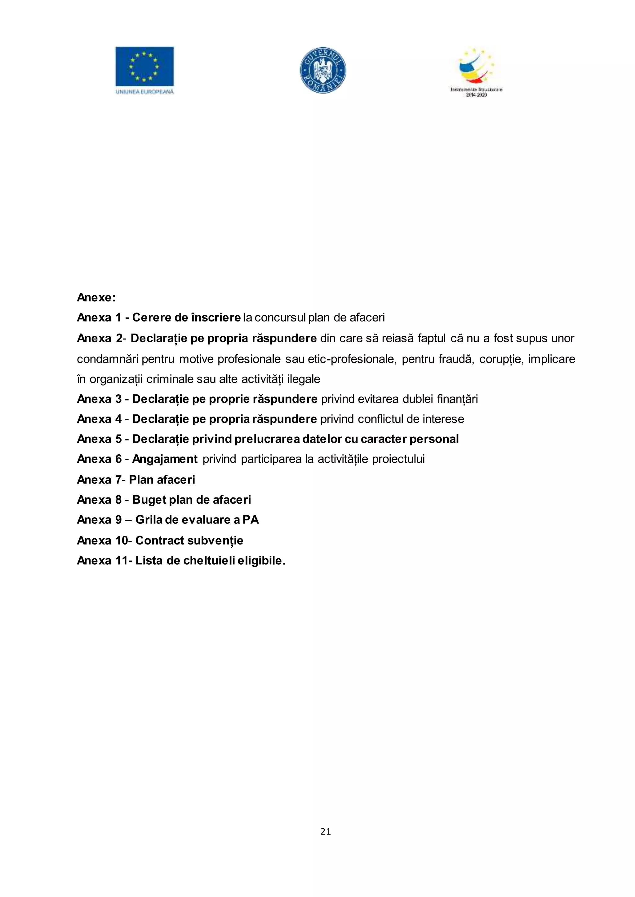 Metodologia de evaluare plan de afacere | DOCX