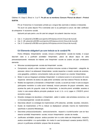 Metodologia de evaluare plan de afacere | DOCX