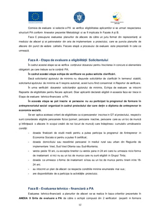 Metodologia de evaluare plan de afacere | DOCX