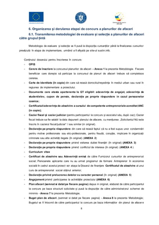 Metodologia de evaluare plan de afacere | DOCX