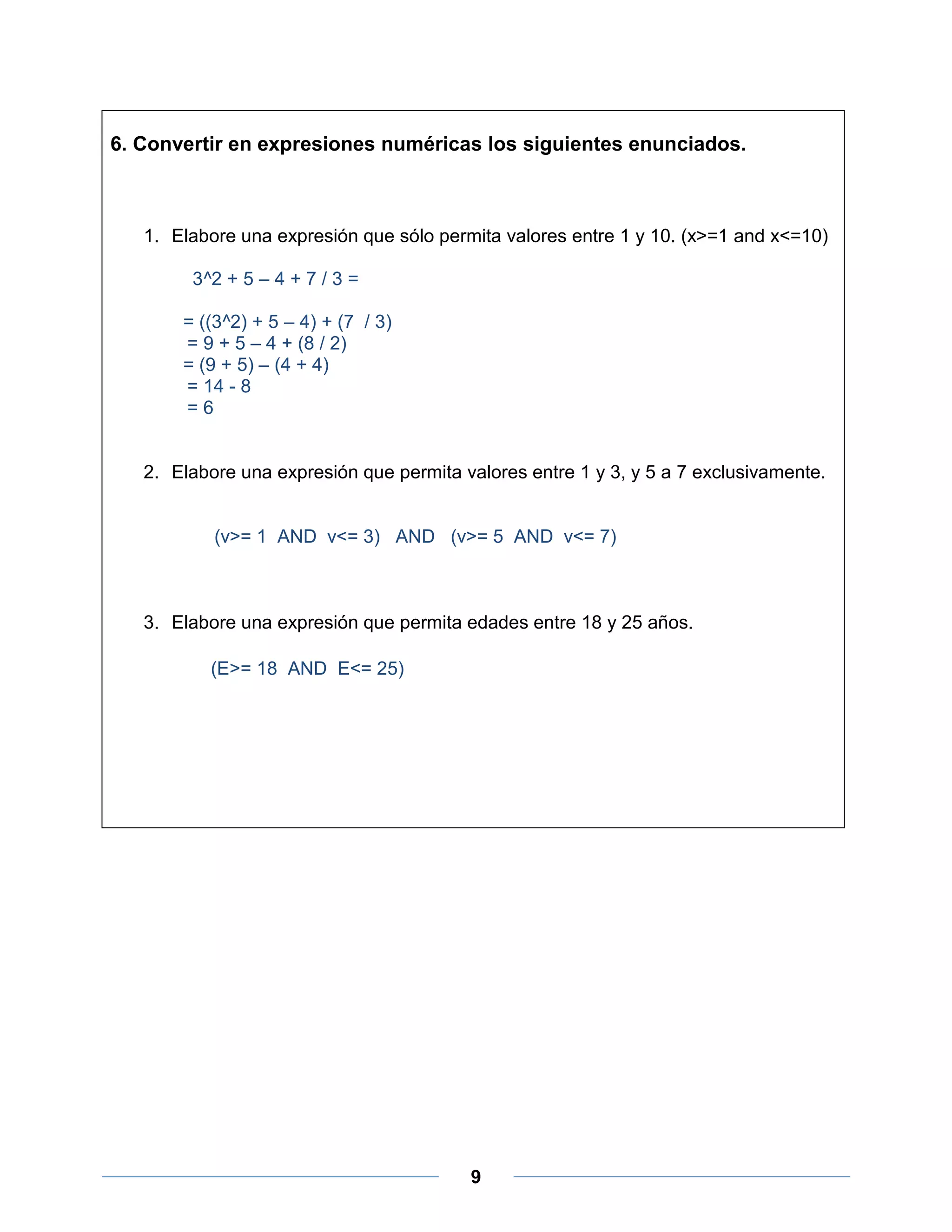 Metodologia de la programación - expresiones | PDF | Science
