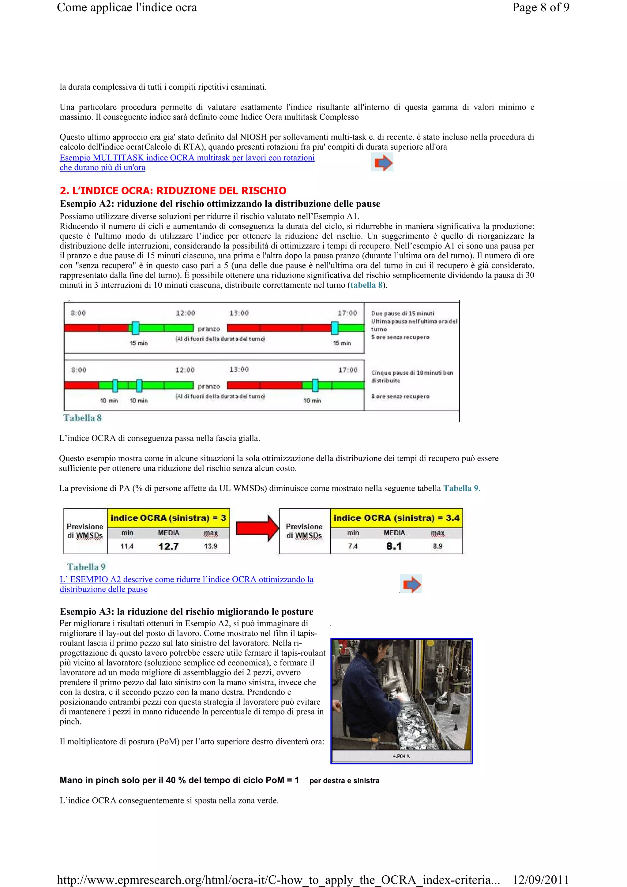 Metodologia ocra 12 09-2011 | PDF