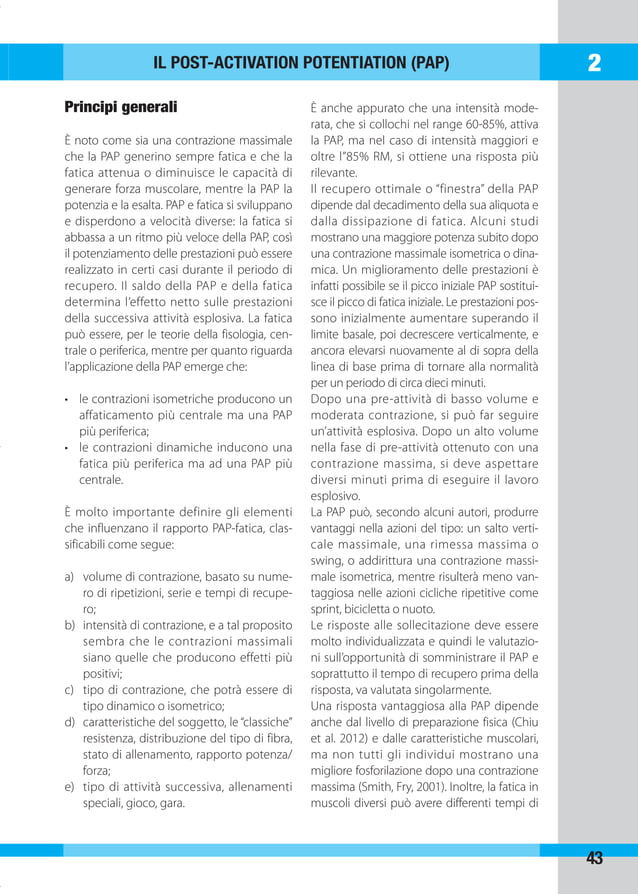 Metodologia PAP, warm up e moderni approcci di allenamento | PDF ...