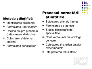 Metodologia proiectului de cercetare | PPT