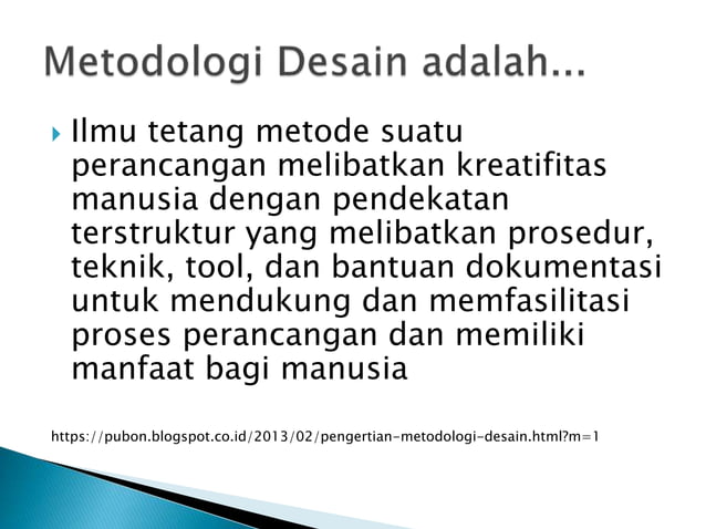 Metodologi desain | PPTX